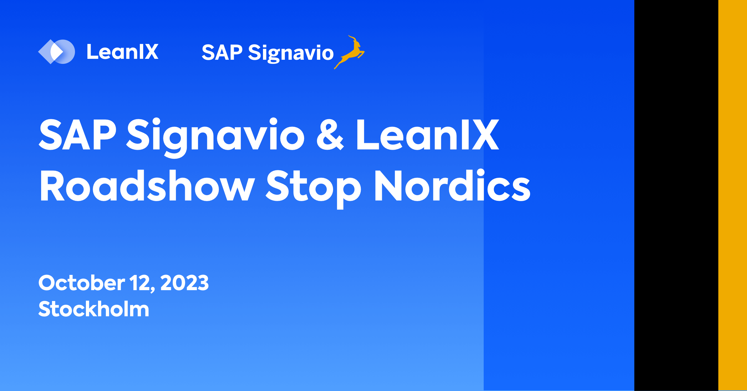 12.10.2023 | LeanIX and SAP Signavio Roadshow Stop Nordics